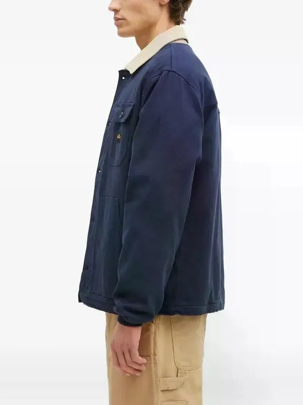 STAN RAY Contrast-collar Shirt Jacket - Blue