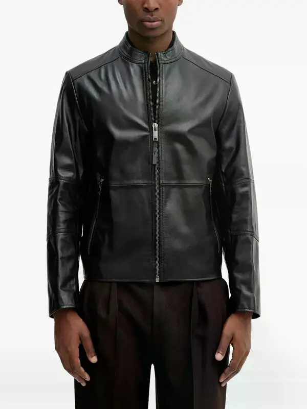 Hugo Zip-fastening Leather Jacket