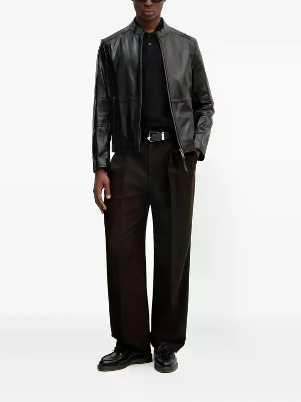 Hugo Zip-fastening Leather Jacket