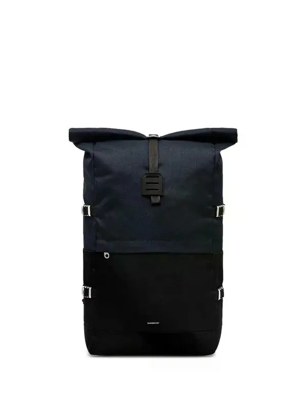Sandqvist Roll-Top Buckle Backpack Black Editorialist