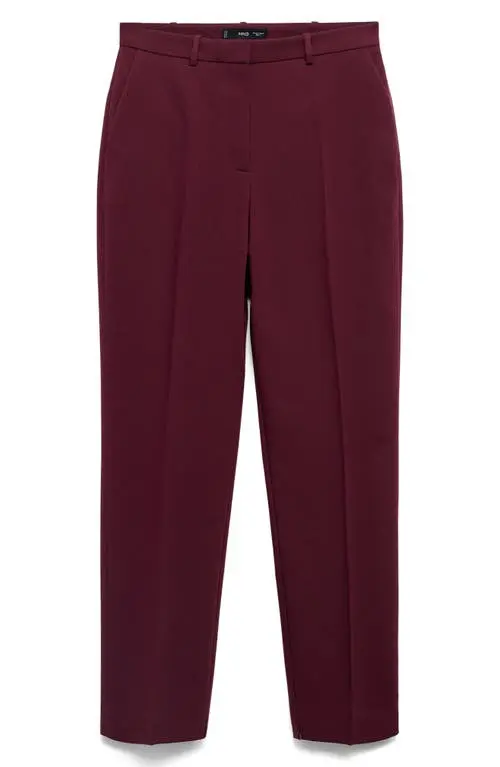Mango Straight Suit Pants - Wine