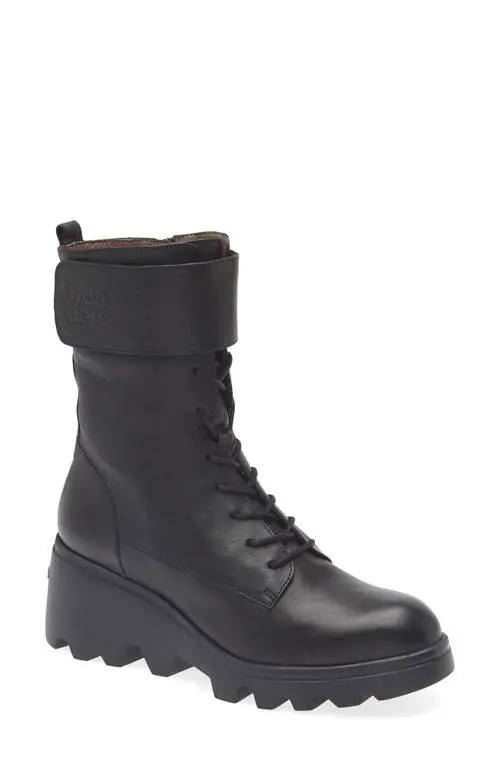 WONDERS Leather Combat Boots
