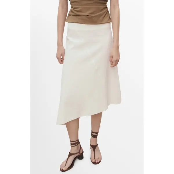 Mango Asymmetric Midi Skirt