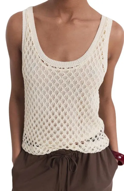 Mango Openwork Knit Tank