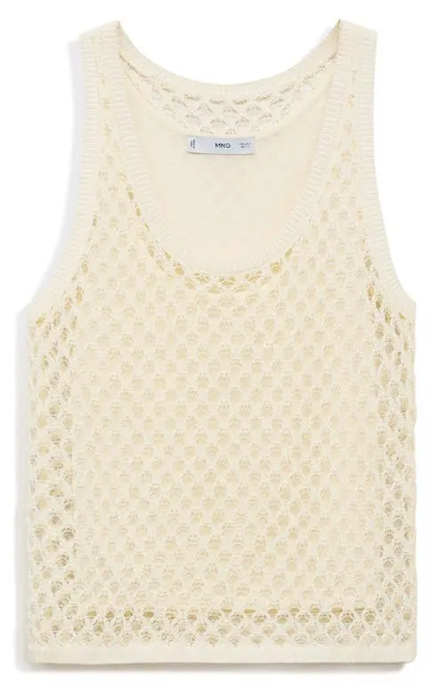 Mango Openwork Knit Tank