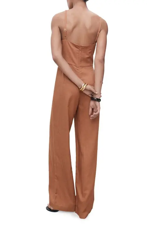Mango Cowl Neck Wide Leg Jumpsuit