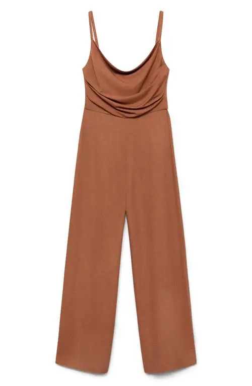 Mango Cowl Neck Wide Leg Jumpsuit
