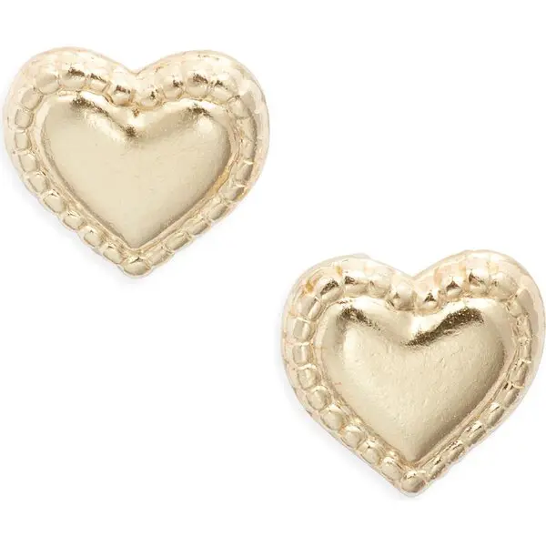 SET & STONES Leigh Heart Stud Earrings - Gold