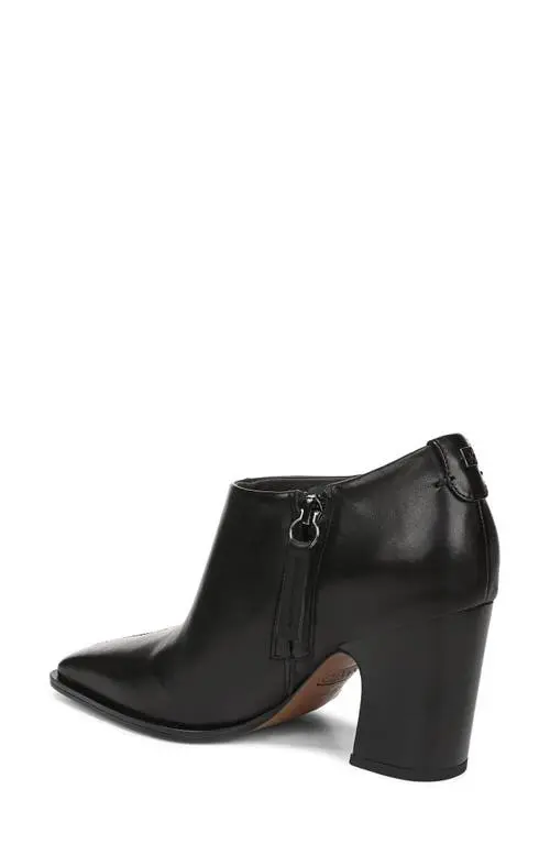 Franco Sarto Leather Ankle Booties - Black/black