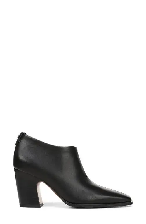 Franco Sarto Leather Ankle Booties - Black/black