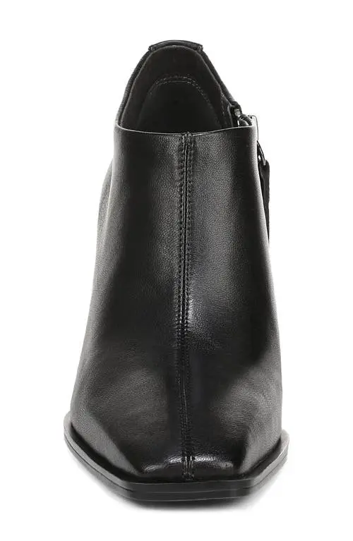Franco Sarto Leather Ankle Booties - Black/black