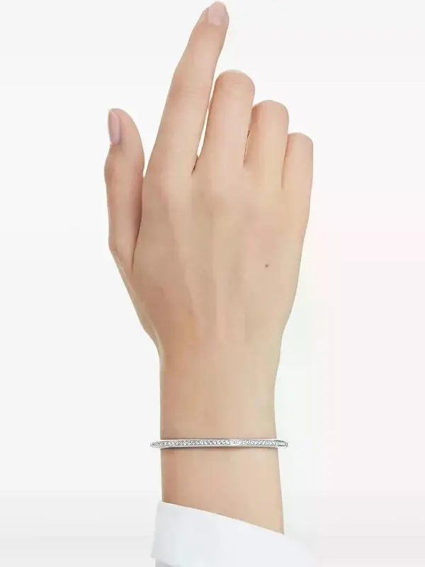 SWAROVSKI Faceted Crystal-embellished Hinged Bracelet