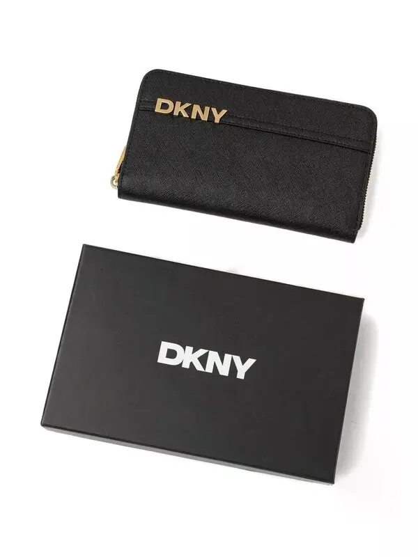 Dkny Logo-plaque Zip-around Wallet