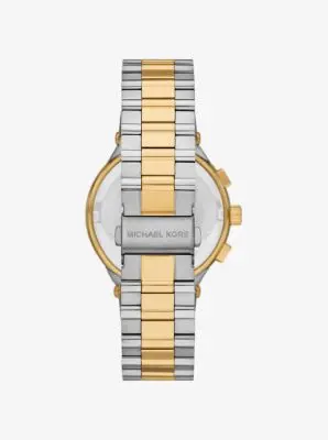 Michael Kors Oversized Two-tone Bracelet Watch - Silver