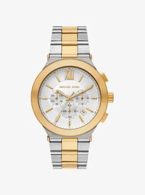 Michael Kors Oversized Two-tone Bracelet Watch - Silver