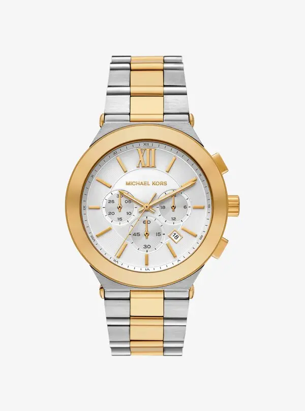 Michael Kors Two-tone Stainless Steel Chronograph Watch - Silver