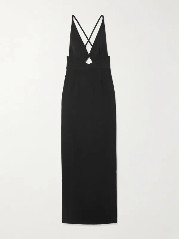 Solace London Milly Cutout Crepe Gown