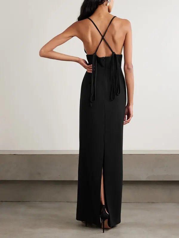 Solace London Milly Cutout Crepe Gown