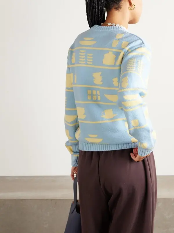 JW Anderson Crockery Intarsia-knit Wool Sweater