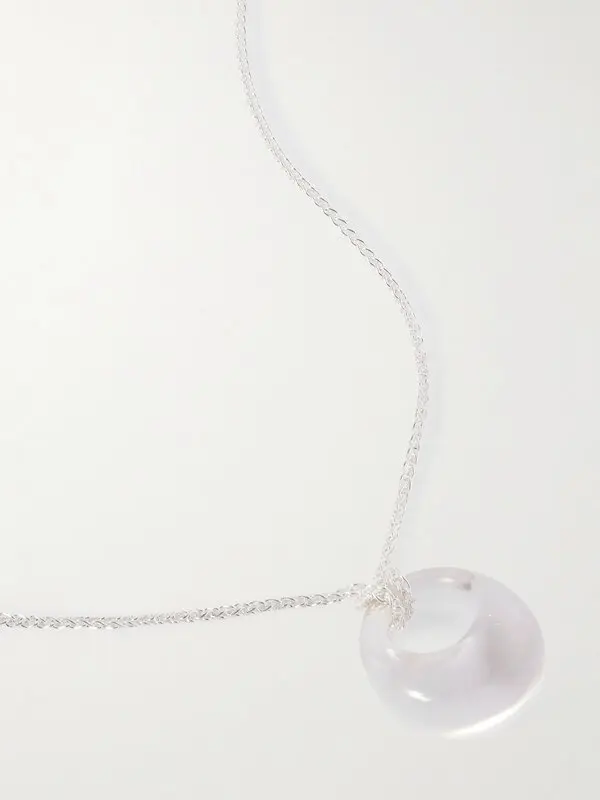 LOREN STEWART Moonrise Sterling Quartz Necklace - Silver
