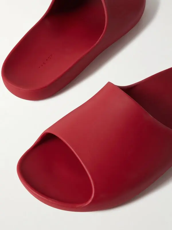 THE ROW Ama Rubber Slides - Red