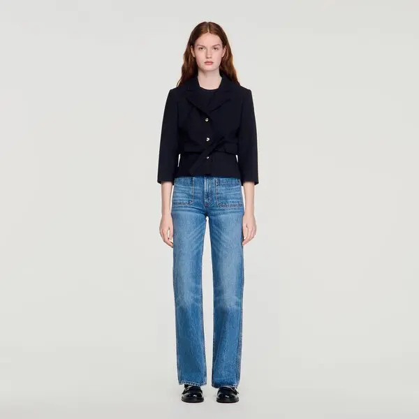 Sandro Belted Tailored Jacket