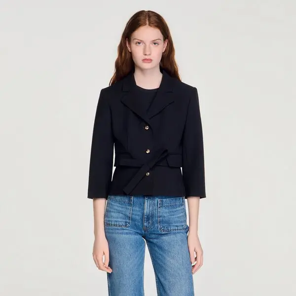 Sandro Belted Tailored Jacket