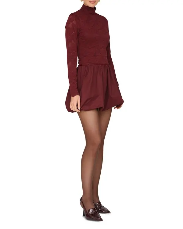 Avec Les Filles Bubble Hem Mini Dress