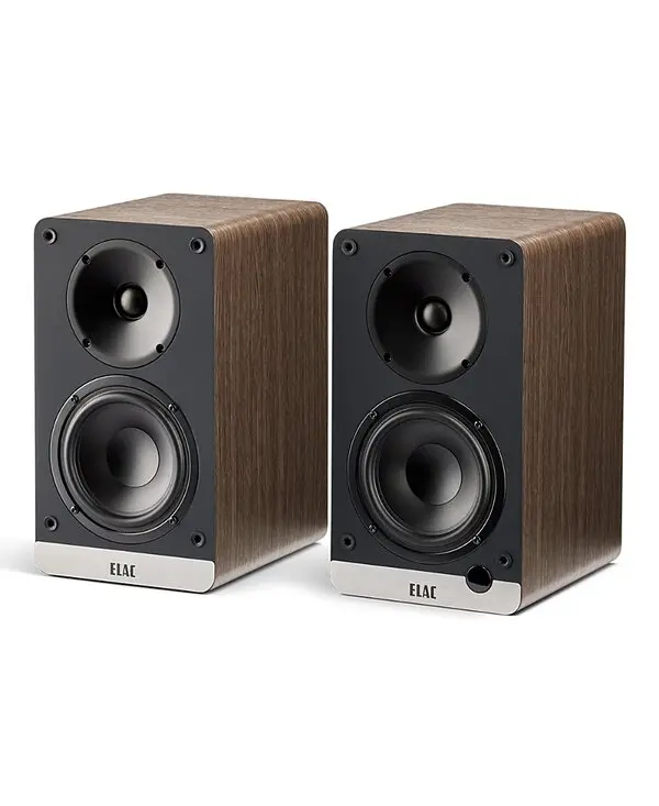 ELAC Dcb41 4.5 Inch Powered Bookshelf Speaker Pair - Walnut