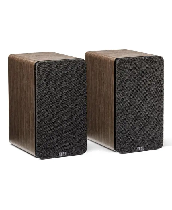 ELAC Dcb41 4.5 Inch Powered Bookshelf Speaker Pair - Walnut