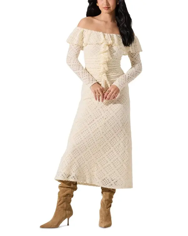 Astr The Label Dorian Dress - Cream