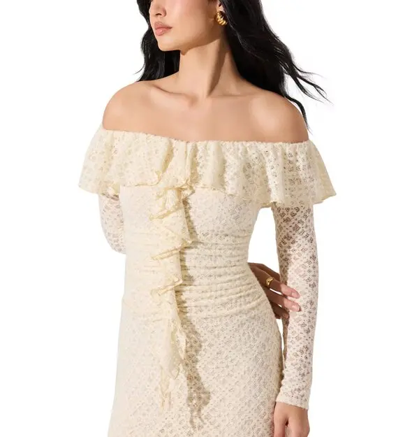 Astr The Label Dorian Dress - Cream