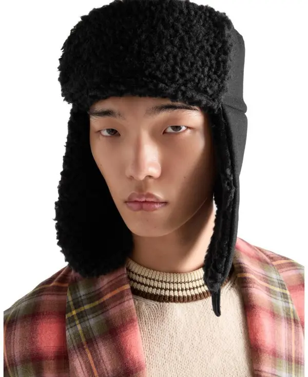 Prada Cashmere Virgin Wool Trapper Hat