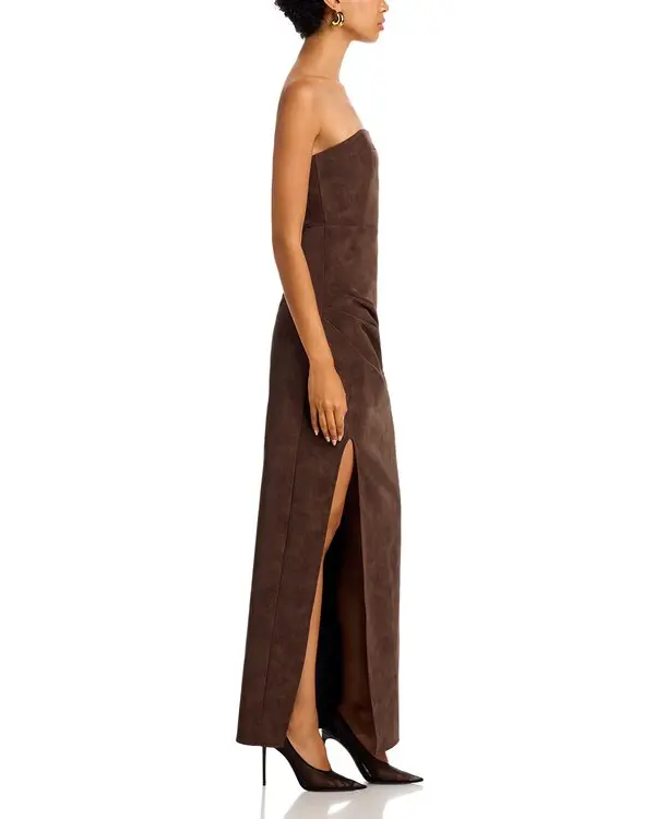 Line & Dot Alfie Faux Suede Maxi Dress