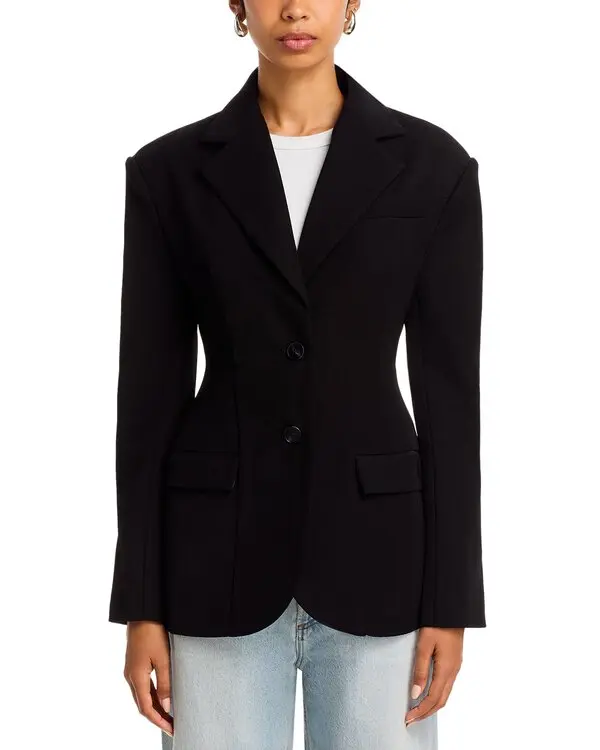 Line & Dot Ida Hourglass Blazer - Black