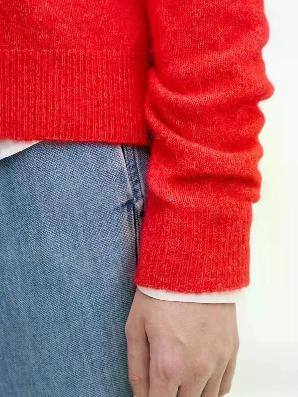 SAMSOE SAMSOE Nor Button-front Knitted Cardigan - Red