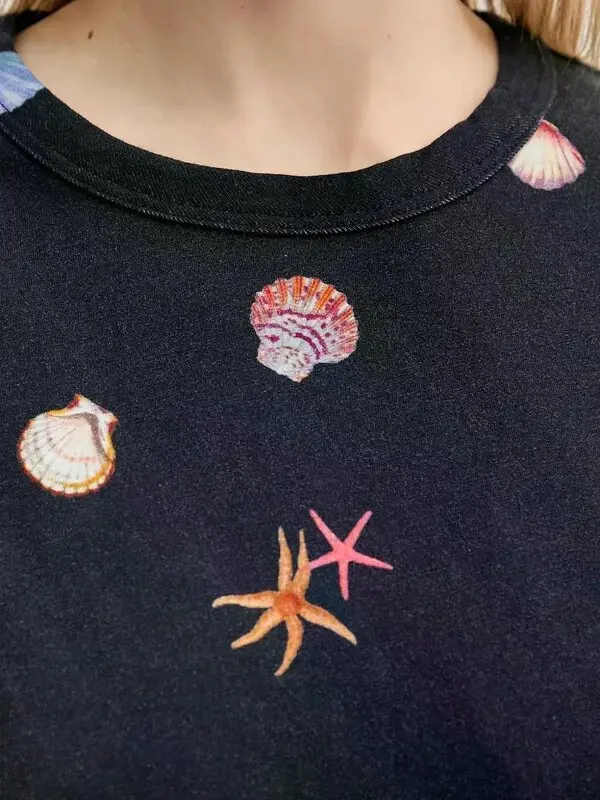 Rag & Bone Seashell-print T-shirt - Black