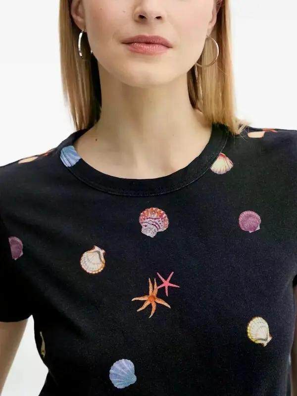 Rag & Bone Seashell-print T-shirt - Black