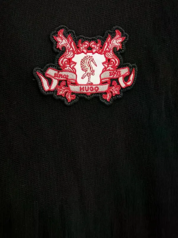 Hugo Crest-embroidered Half-zip Sweatshirt