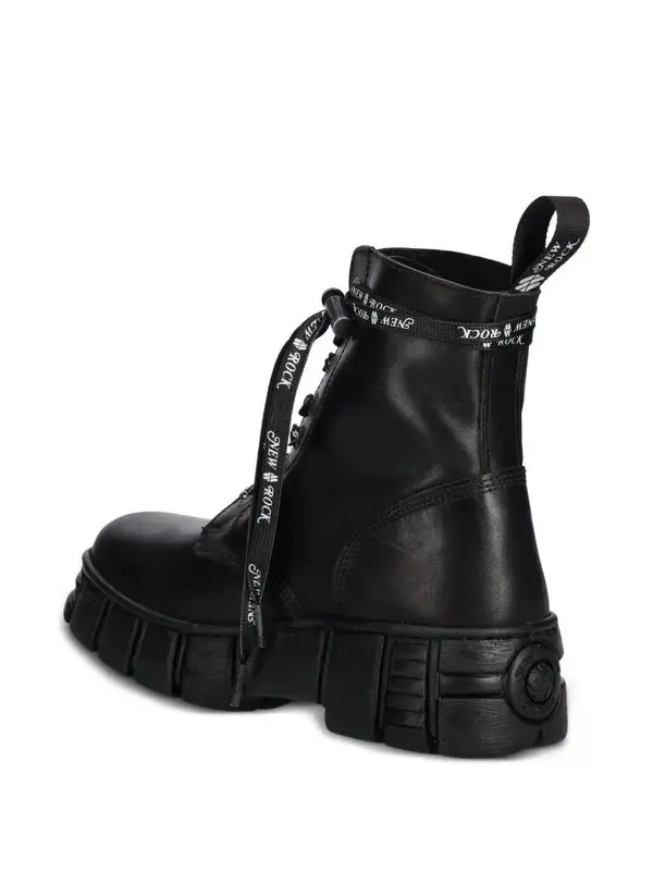 NEW ROCK Lace-up Chunky Sole Boots