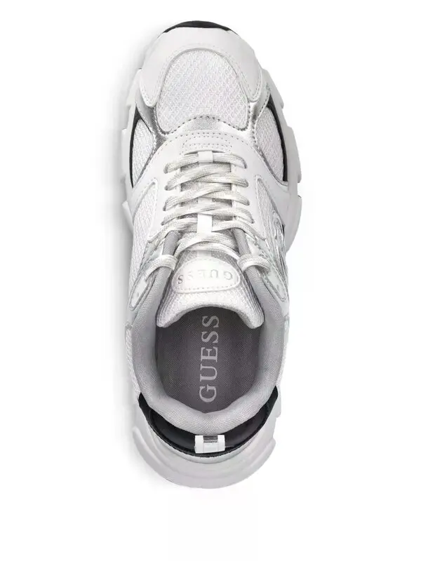 Guess Metallic Panelled Mesh Sneakers
