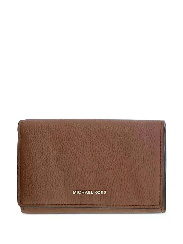 Michael Kors Embossed Leather Wallet - Brown