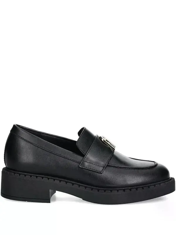Furla Metal-buckle Leather Loafers