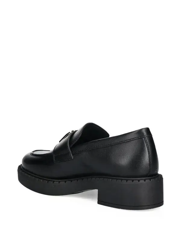 Furla Metal-buckle Leather Loafers