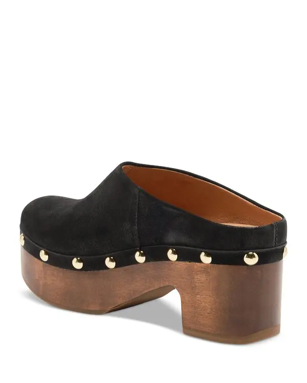 Free People Calli Studded Clogs - Black Leather