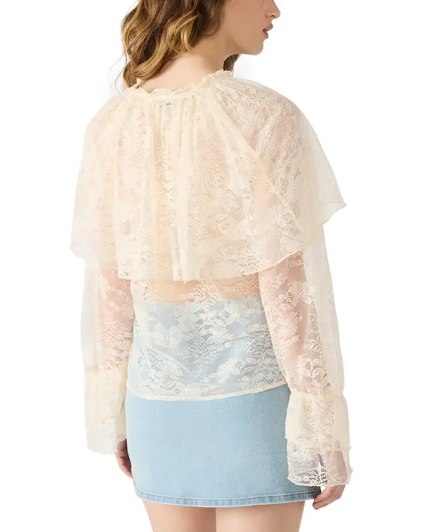 Steve Madden Ruffle Lace Top