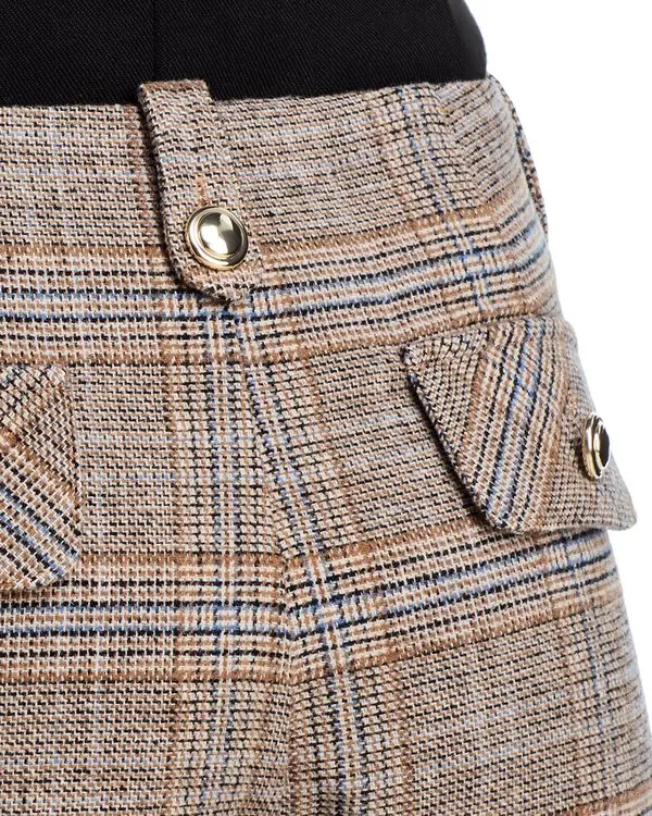 GUIZIO Patch Pocket Tartan Shorts
