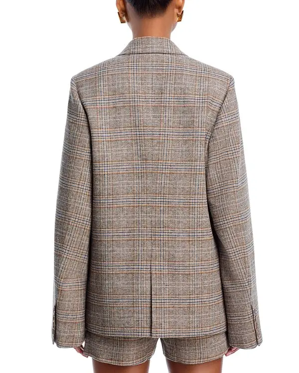 GUIZIO Oversized Tartan Blazer