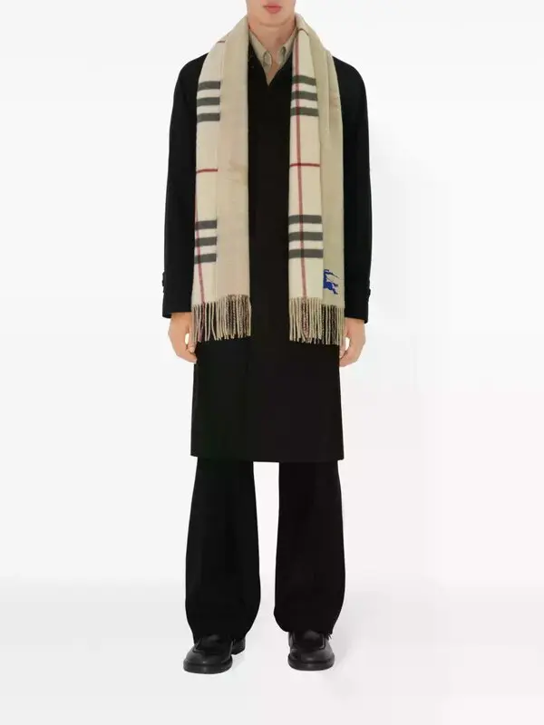 Burberry Reversible Check Cashmere Scarf - Neutrals