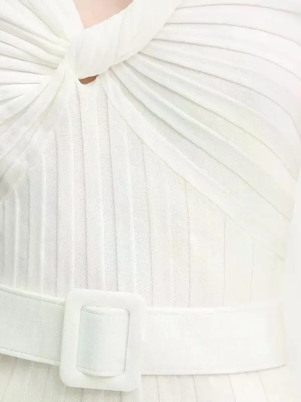 Liu Jo Twist-front Belted Midi Dress